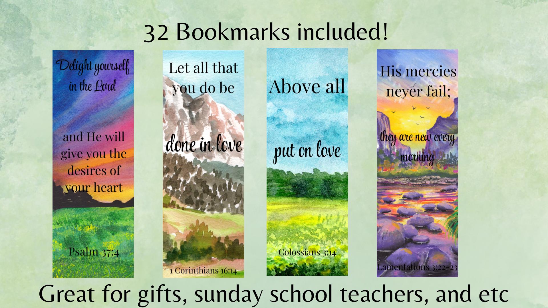 Faith-based Bible Verse Bookmarks - 32 Scriptures for Strength and ...