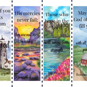 Faith-based Bible Verse Bookmarks - 32 Scriptures for Strength and ...