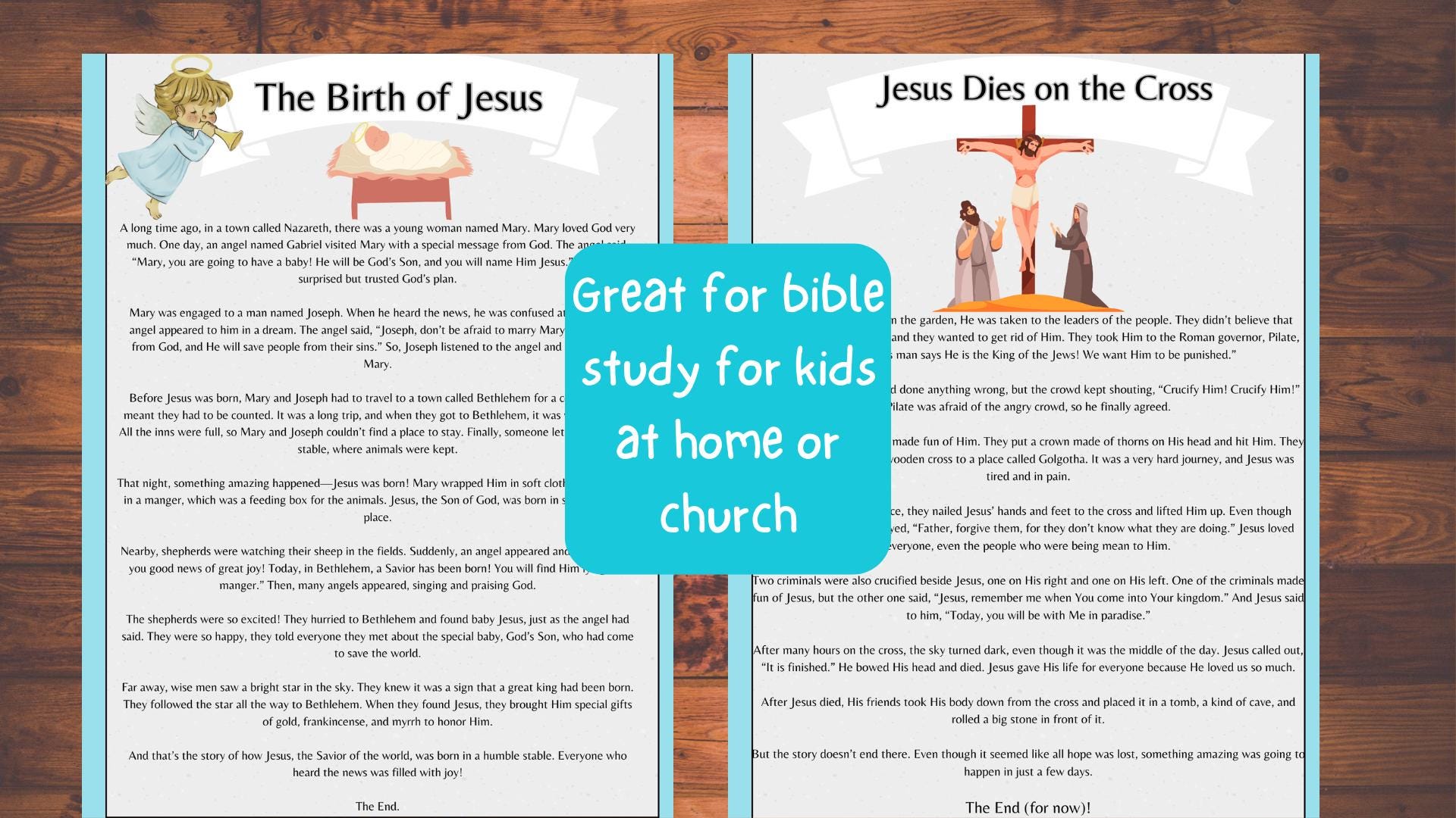 Bible Stories for Kids Simple Bible Study Guide, Easy to Read, Perfect ...
