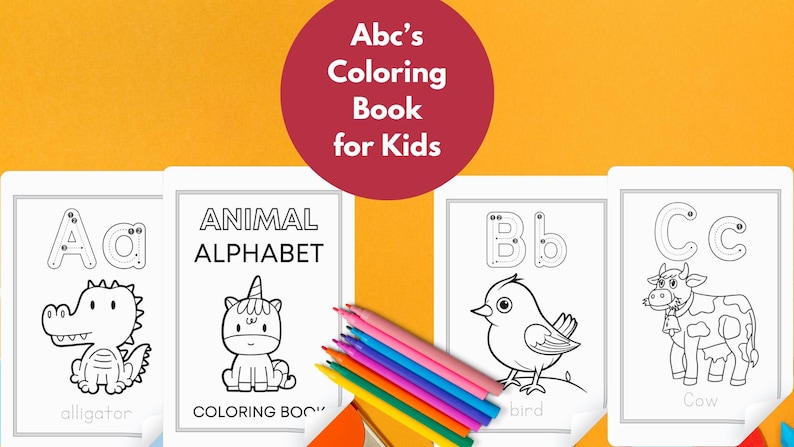 Animal Alphabet Tracing and Coloring Pages Educational Printable ...