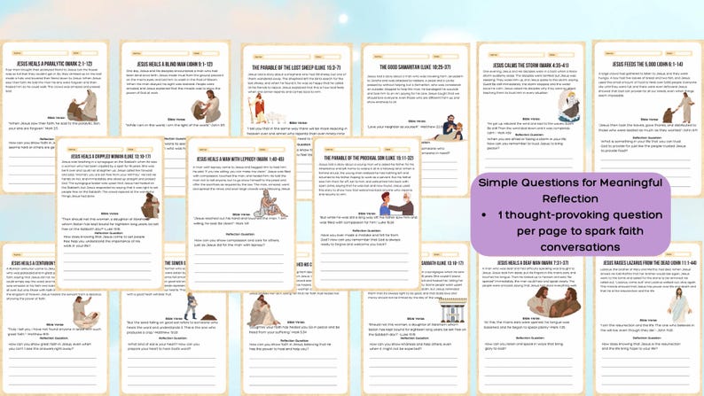 Jesus Parables and Miracles Bible Lessons Bundle for Kids Drawing ...