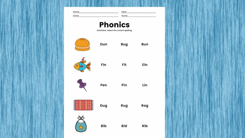 Spelling Worksheets for Pre-k to 1st Grade | Fun Learning and Easy ...