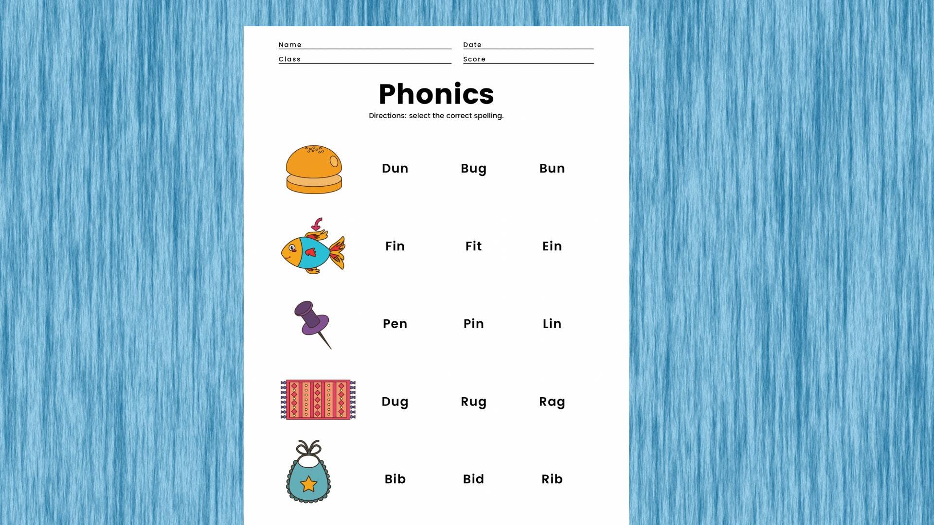 Spelling Worksheets for Pre-k to 1st Grade | Fun Learning and Easy ...