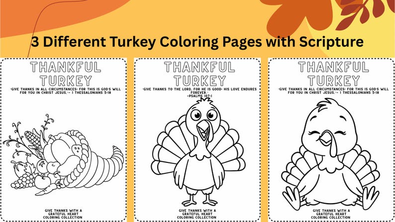 Thankful Turkey Bible Lesson Bundle Printable Thanksgiving Kids ...