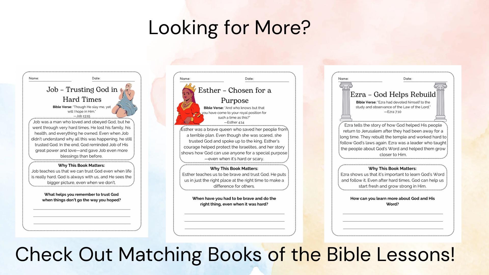 66 Books of the Bible Fact Sheets Printable Bible Worksheets for Kids ...