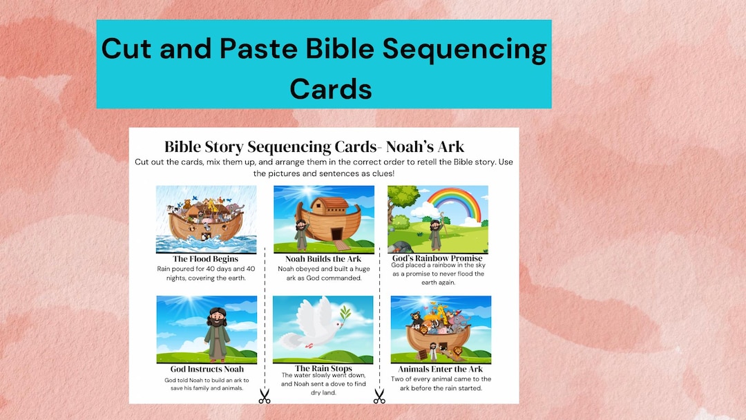 Bible Sequencing Cards for Kids Learn Bible Stories With Printable ...