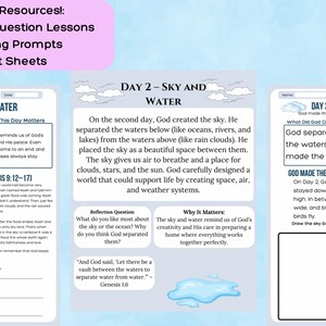 7 Days of Creation Bible Bundle for Kids Printable Bible Lessons ...