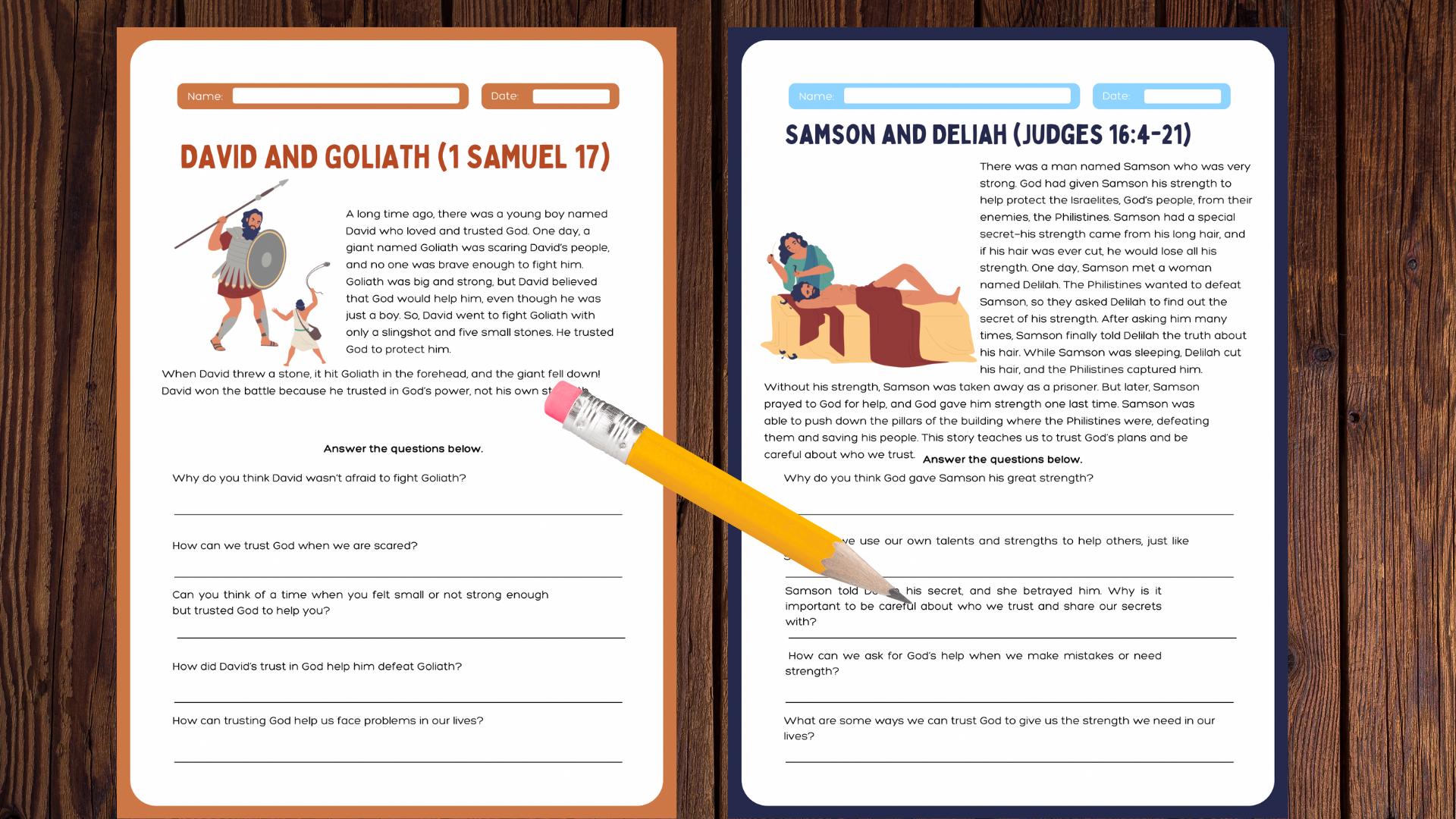 Fun Engaging Bible Lesson Bundle for Kids | Word Search, Bible Study ...