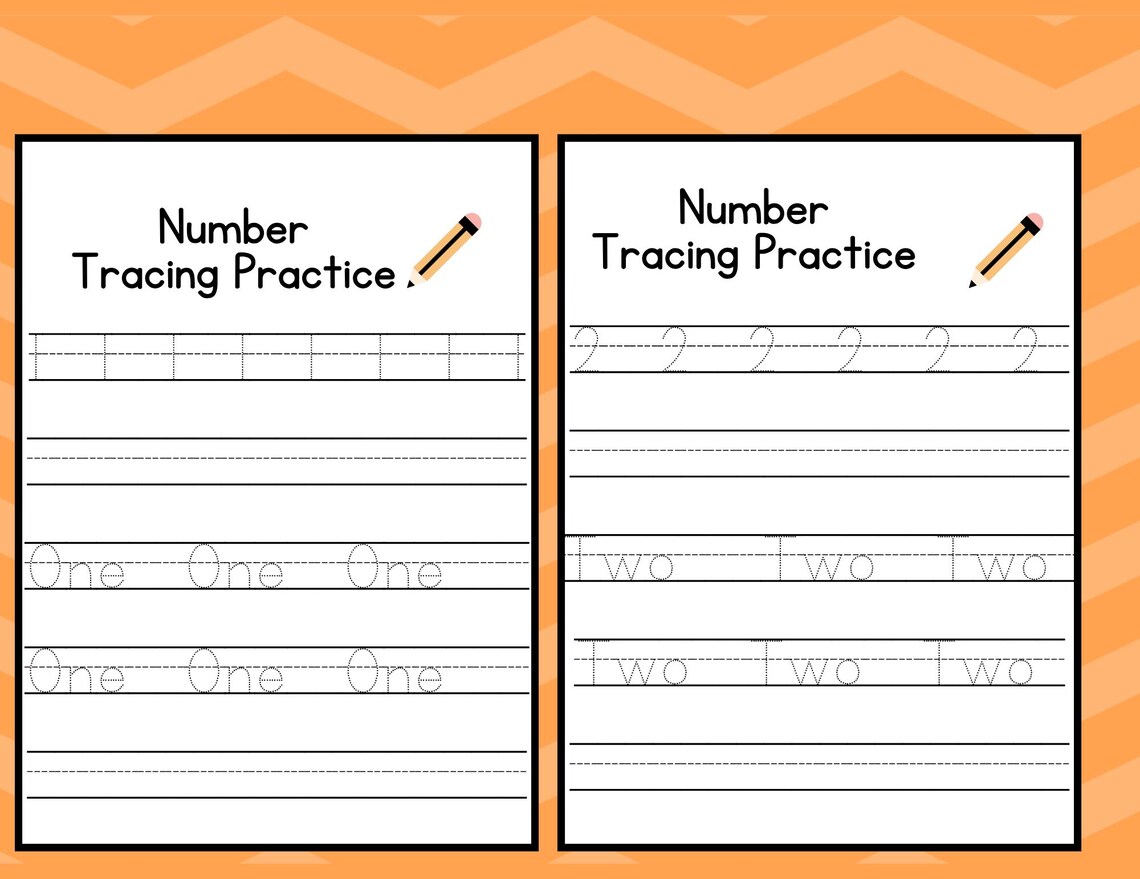 Number Tracing Bundle 1-20 Printable Tracing Worksheets for Kids ...
