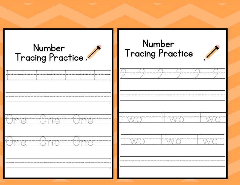 Number Tracing Bundle 1-20 Printable Tracing Worksheets for Kids ...