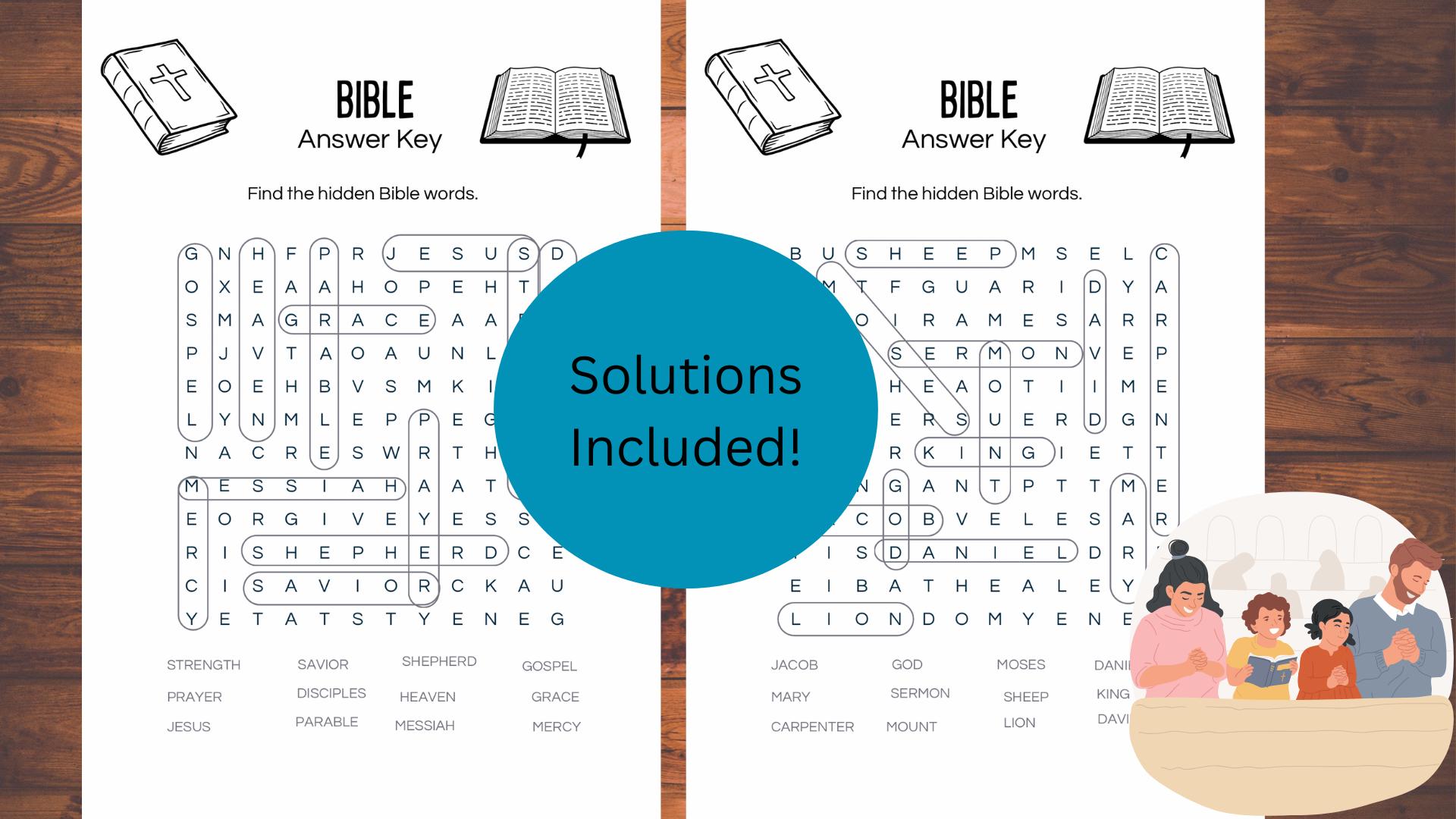 Jesus & Bible Stories Word Search Puzzle – Christian Educational ...