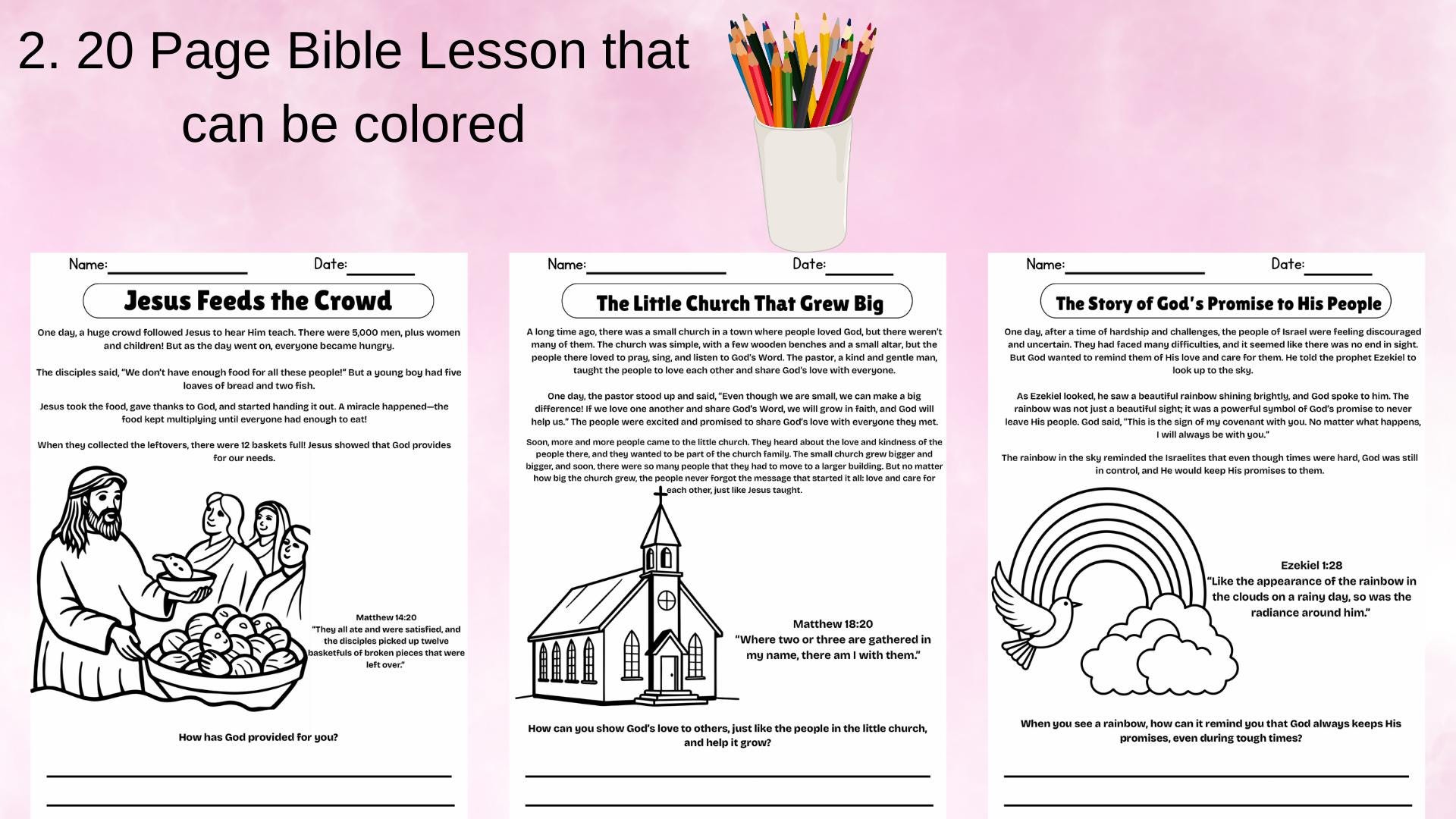 Mega Bible Activity Bundle for Kids – Matching Cards, Sequencing ...