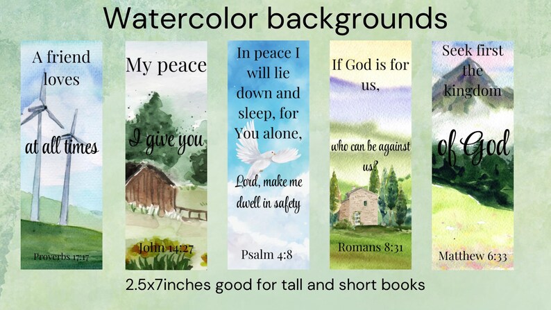 Faith-based Bible Verse Bookmarks - 32 Scriptures for Strength and ...
