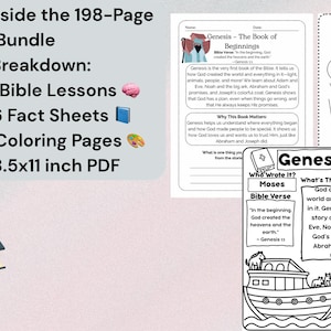 Books of the Bible Bundle for Kids – 198 Printable Pages of Bible ...