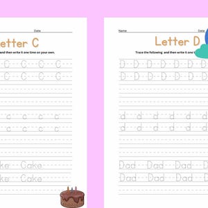 ABC Tracing Practice for Kids Educational Worksheets Fun Learning ...