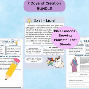 7 Days of Creation Bible Bundle for Kids Printable Bible Lessons ...