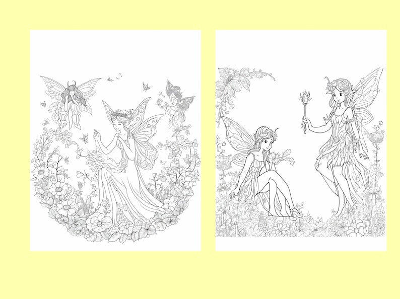 Fairy Coloring Pages: Printable Fantasy Art for Kids & Adults ...