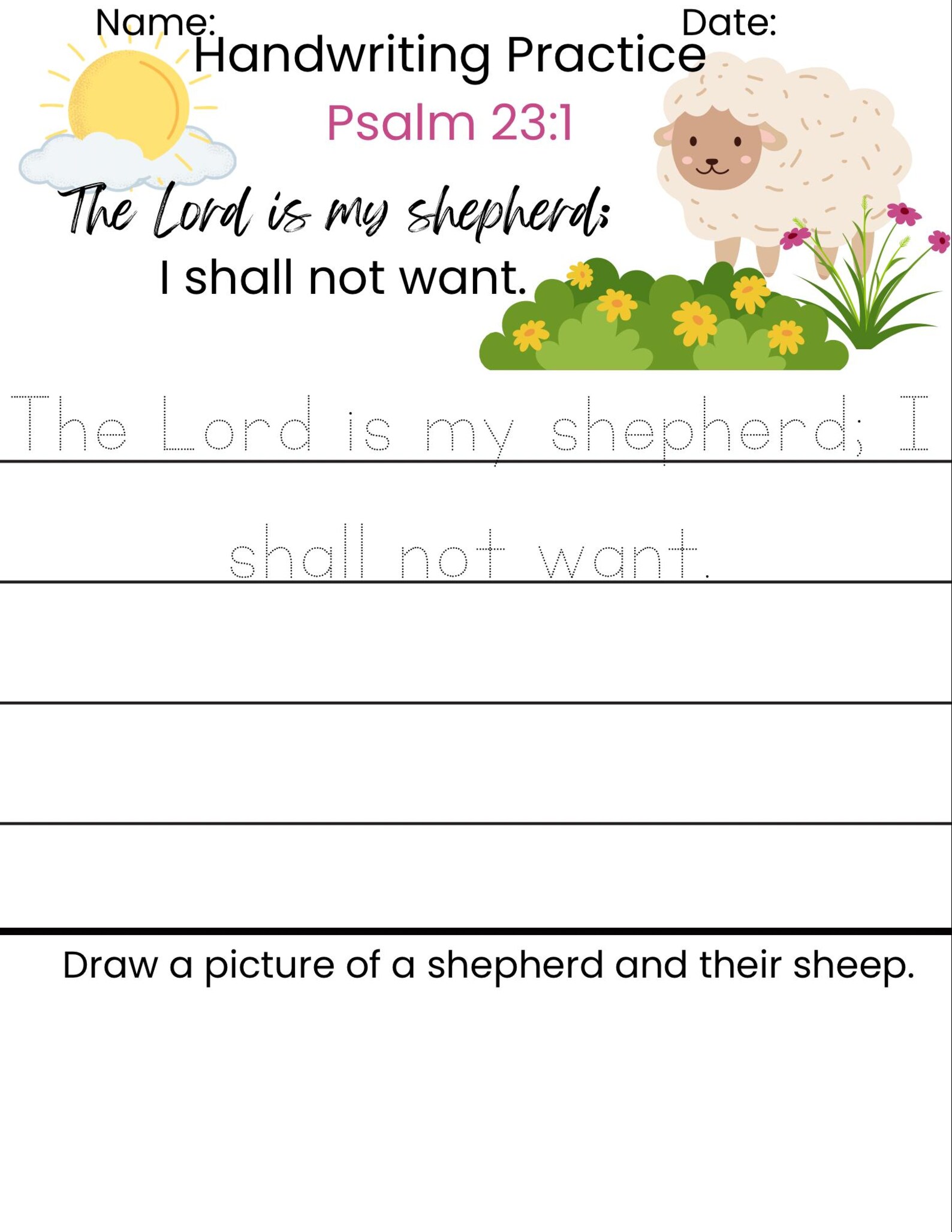 Printable Bible Verse Tracing and Drawing Activities – Perfect for ...