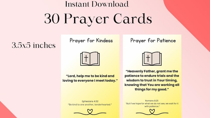 Bible Verse Prayer Cards Bundle – 30 Cards for Faith & Hope - Etsy