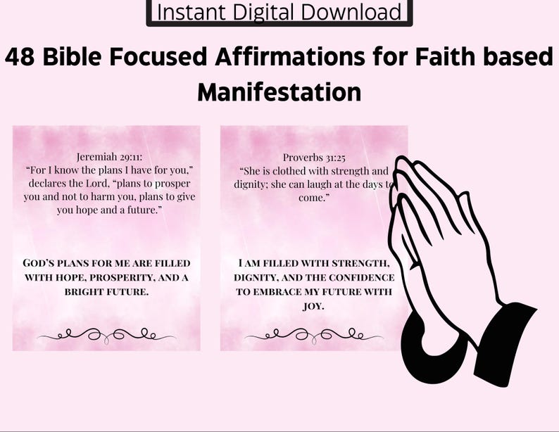 Scripture-based Affirmation Cards: Inspiring Verses for Vision Boards ...