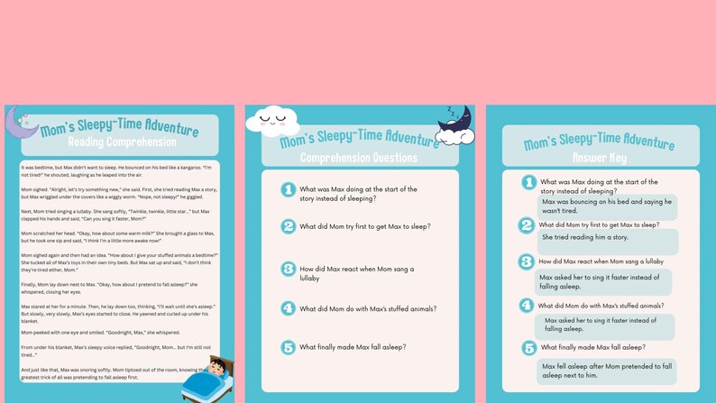 Reading Comprehension Printable Bundle 1st-3rd Grade Homeschool and ...