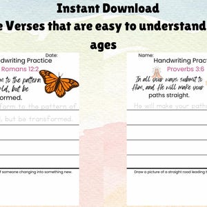 Printable Bible Verse Tracing and Drawing Activities – Perfect for ...