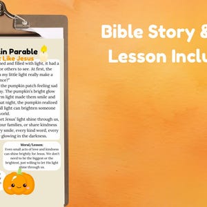 Pumpkin Parable Shine Bright Like Jesus Fall Bible Lesson Bundle Kids ...