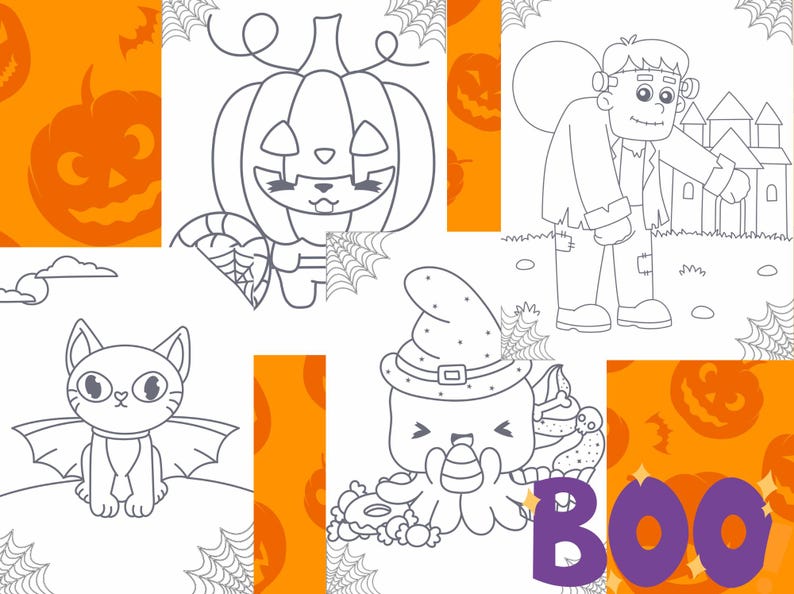 Halloween Coloring Pages for Kids Fun Printable Activity Sheets for ...