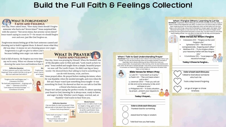 What is Forgiveness Lesson for Kids Christian Printable Journal Drawing ...