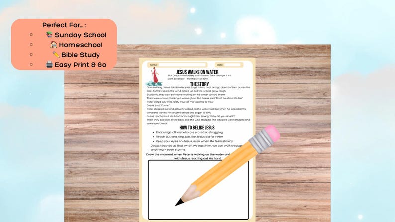Jesus Parables and Miracles Bible Lessons Bundle for Kids Drawing ...