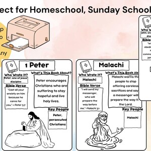 66 Books of the Bible Fact Sheets Printable Bible Worksheets for Kids ...