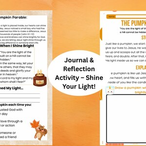 Pumpkin Parable Shine Bright Like Jesus Fall Bible Lesson Bundle Kids ...