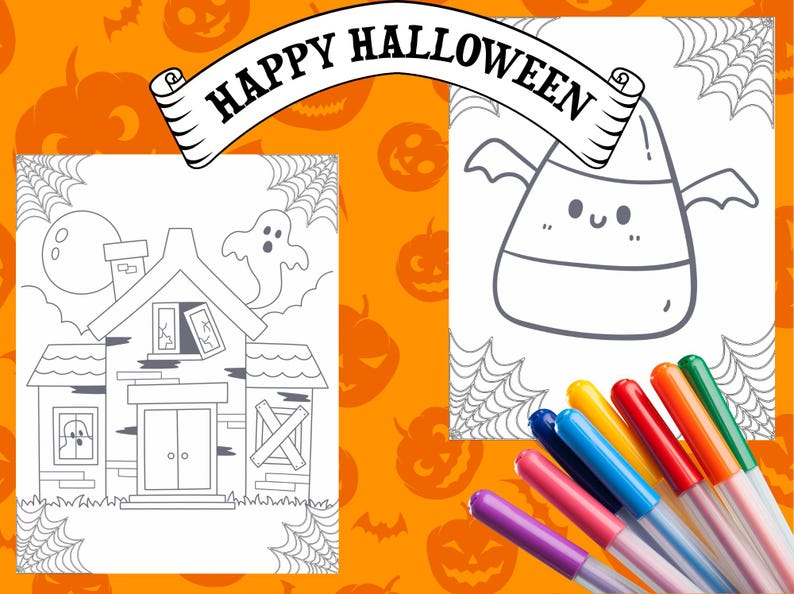 Halloween Coloring Pages for Kids Fun Printable Activity Sheets for ...