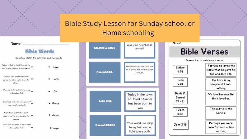 Bible Verse Flashcards and Prayer Worksheets – Christian Learning Set ...