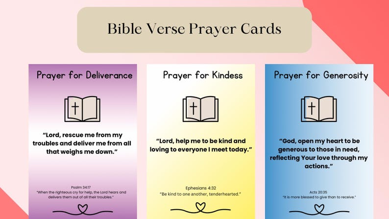 Bible Verse Prayer Cards Bundle – 30 Cards for Faith & Hope - Etsy
