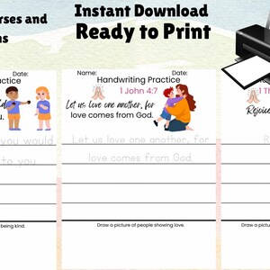 Printable Bible Verse Tracing and Drawing Activities – Perfect for ...