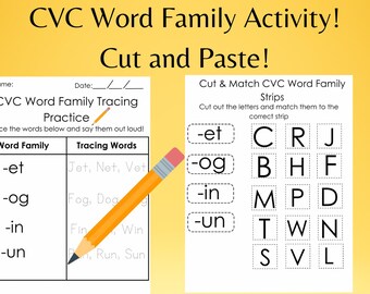 Spin & Spell CVC Word Family Wheels – Interactive Phonics Tool for Kids ...