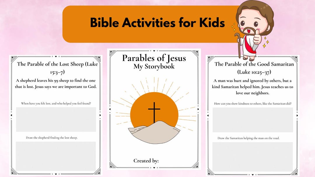 Hands on Bible Activities for Kids Parables Storybook Beatitudes Scroll ...