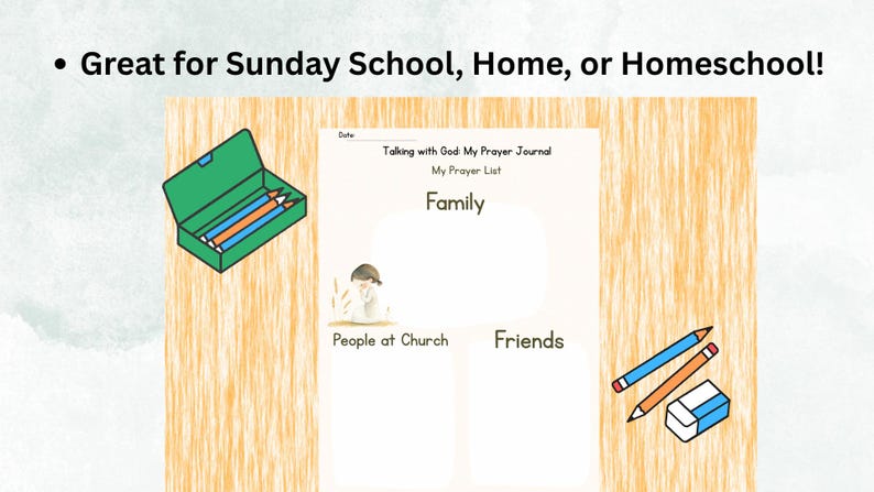 Kids Prayer Journal Printable – Bible-based Prayer Pages for Children ...