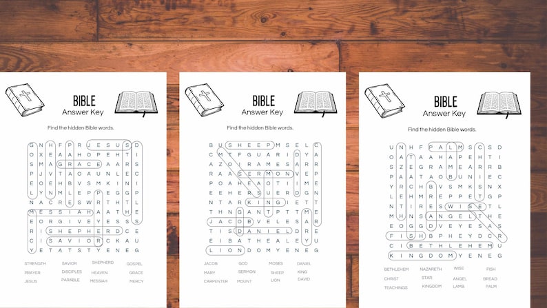 Jesus & Bible Stories Word Search Puzzle – Christian Educational ...