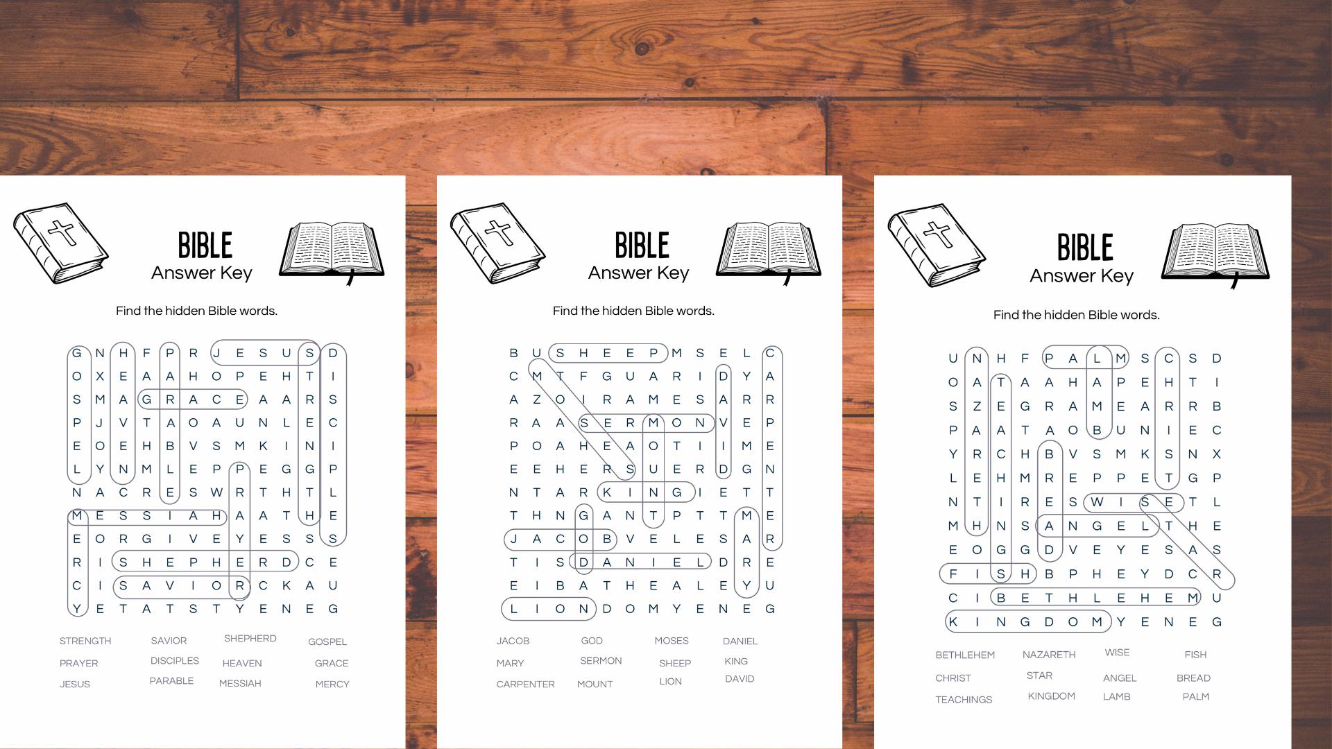 Jesus & Bible Stories Word Search Puzzle – Christian Educational ...