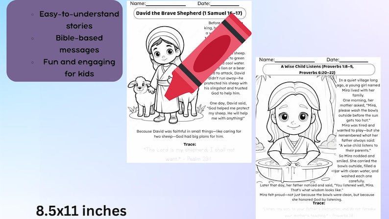 15 Bible Stories About Jesus for Kids Printable Coloring Pages ...