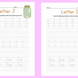 ABC Tracing Practice for Kids Educational Worksheets Fun Learning ...