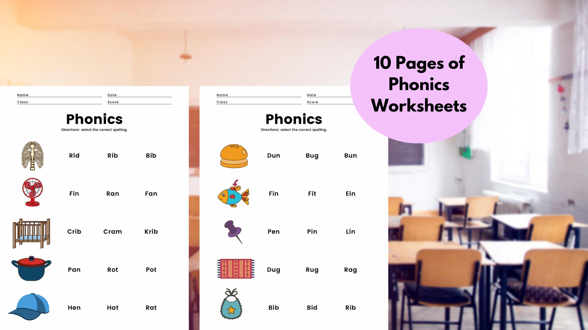 Spelling Worksheets for Pre-k to 1st Grade Kindergarten Learning Bundle ...