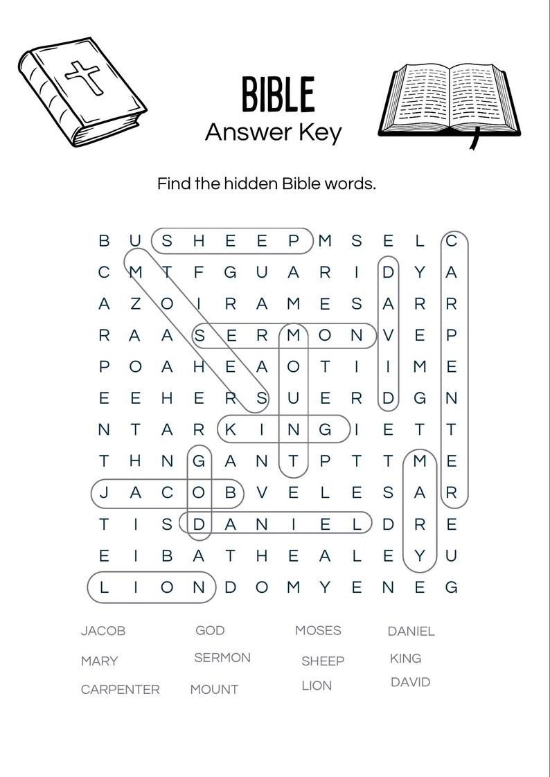 Jesus & Bible Stories Word Search Puzzle – Christian Educational ...
