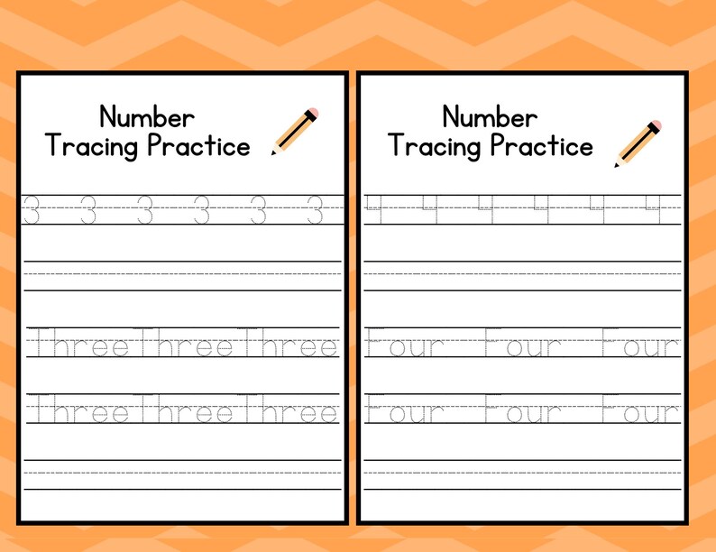 Number Tracing Bundle 1-20 Printable Tracing Worksheets for Kids ...