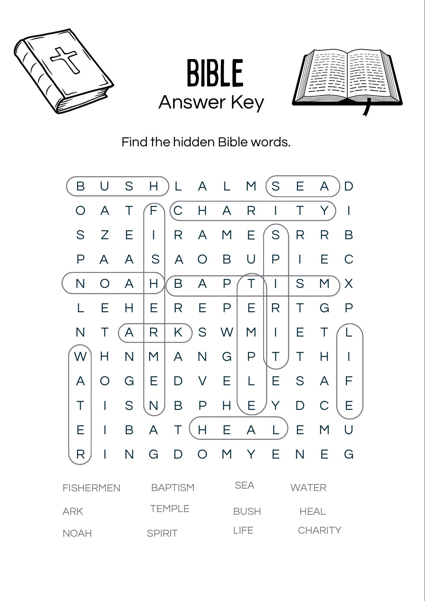 Jesus & Bible Stories Word Search Puzzle – Christian Educational ...