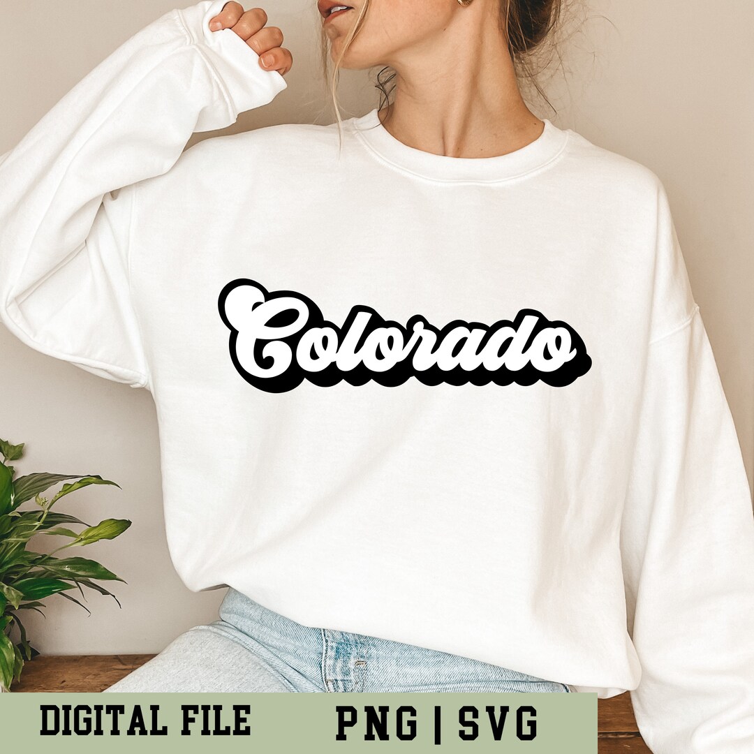 Retro Colorado SVG, Colorado State PNG, Retro Stacked Design, Single ...