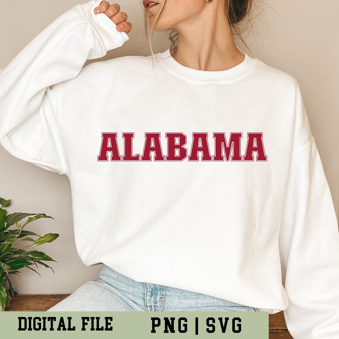 Alabama PNG, SVG, Alabama State SVG, Crimson Red Collegiate Outline ...