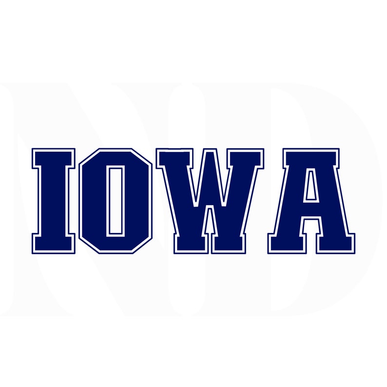 Iowa State PNG SVG, Collegiate Outline Oxford Blue Design - Etsy